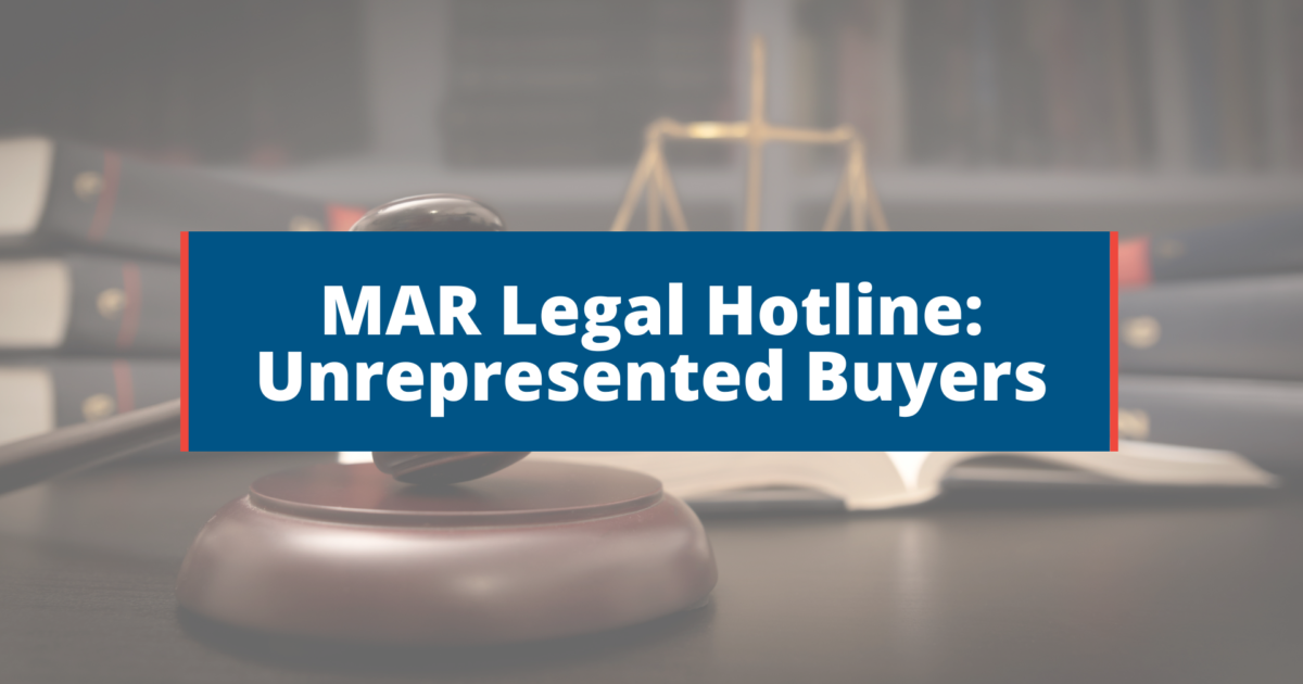 Legal Hotline: What do I do About an Unrepresented Buyer? | CCIAOR