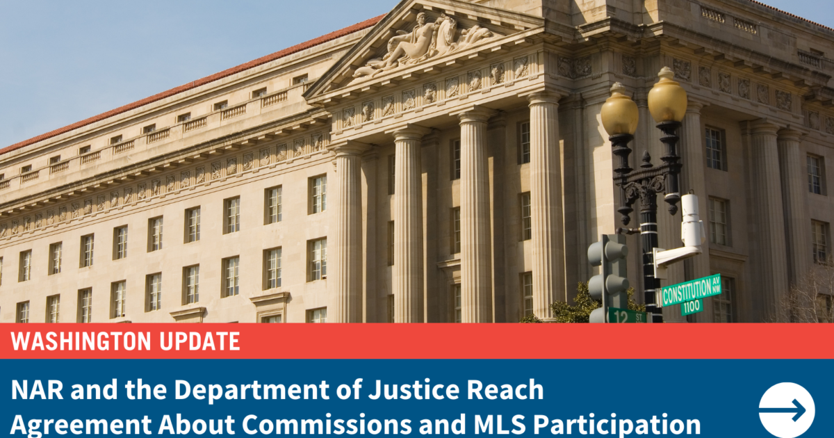 NAR and the Department of Justice Reach Agreement to Change… | CCIAOR