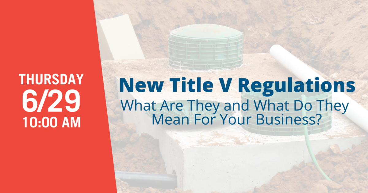 New Title V Regulations: What are they and what do they mean… | CCIAOR